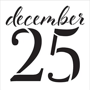 December 25 Lowercase Stencil by Studior12 Reusable Mylar Template Use ...