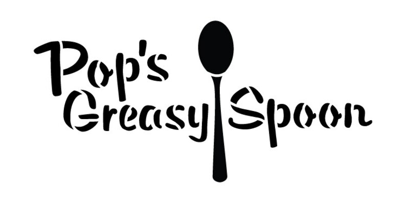 Pop's Greasy Spoon Word Art Stencil Select Size - Etsy