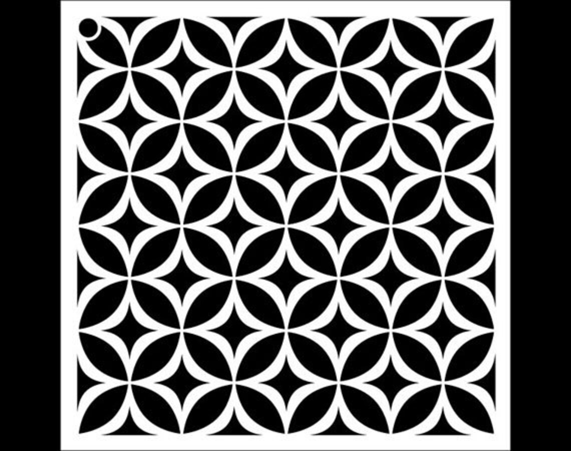 Circle Star Pattern Stencil Select Size STCL1022 by | Etsy