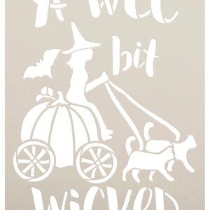 A Wee Bit Wicked Stencil by Studior12 Witch Pumpkin DIY Halloween Home ...