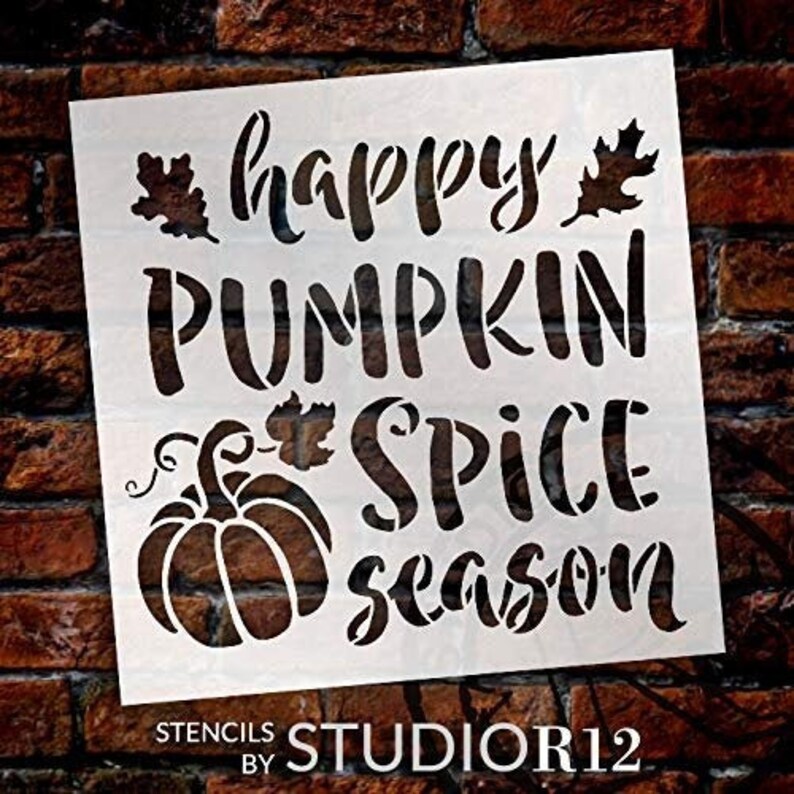 Pumpkin Spice Season Stencil by Studior12 DIY Rustic Cursive - Etsy