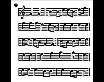 Music Notes Stencil Large Music Note Stencil Music - Etsy