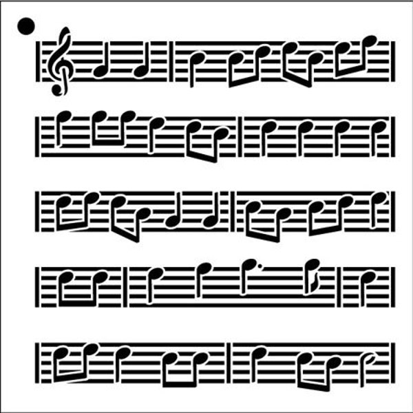 Music Note Stencil - Etsy