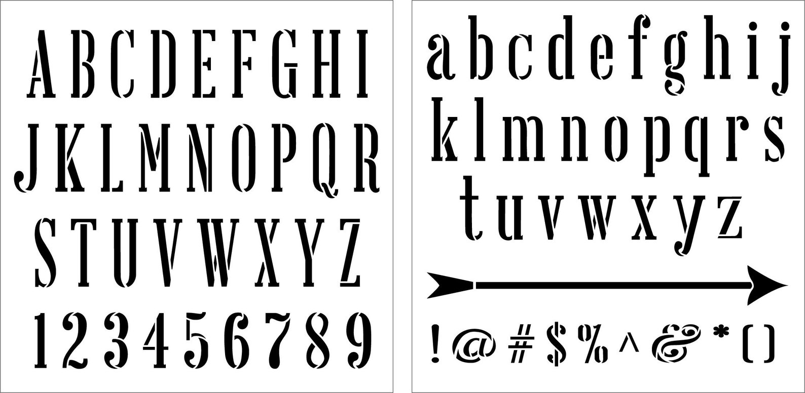 Tall Modern Lettering Stencils by StudioR12 Full Alphabet | Etsy