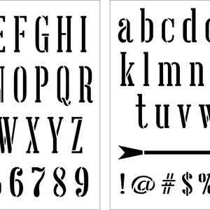 Tall Modern Lettering Stencils by Studior12 Full Alphabet Stencil for ...