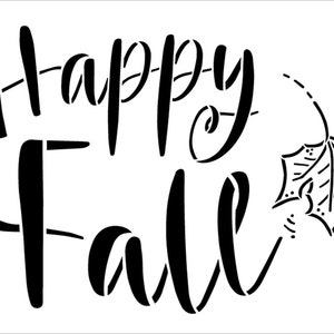 Happy Fall Stencil by Studior12 Craft DIY Autumn Leaves Home Decor ...