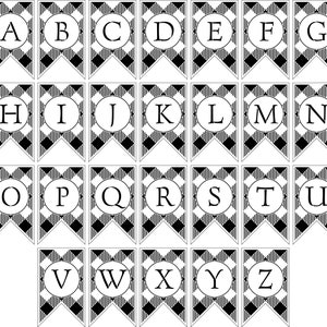 Buffalo Plaid Bunting Stencil by Studior12 Single Letter or Full ...