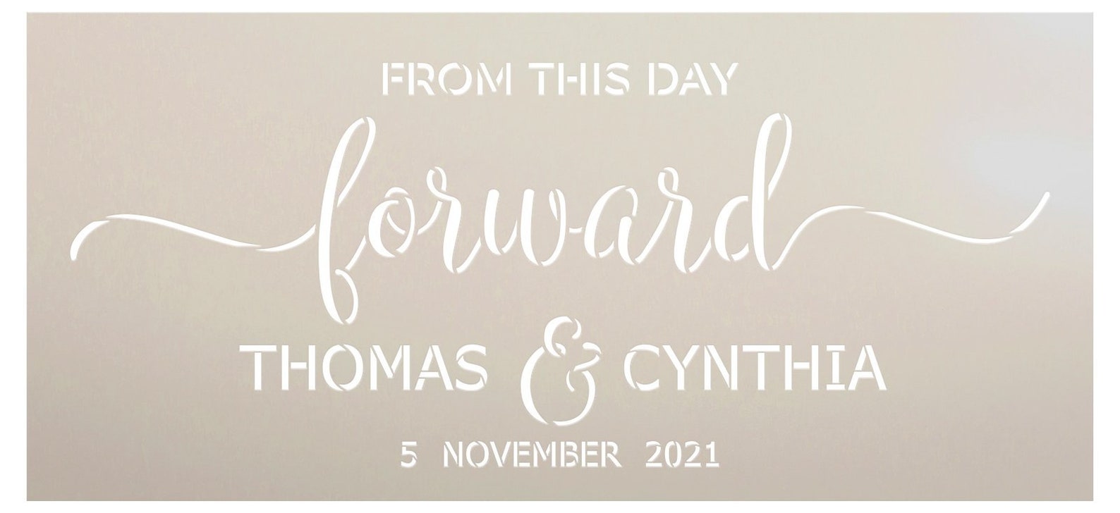 Personalized From This Day Forward Stencil by Studior12 - Etsy