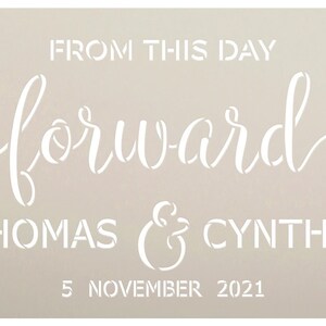 Personalized From This Day Forward Stencil by Studior12 Select Size USA ...