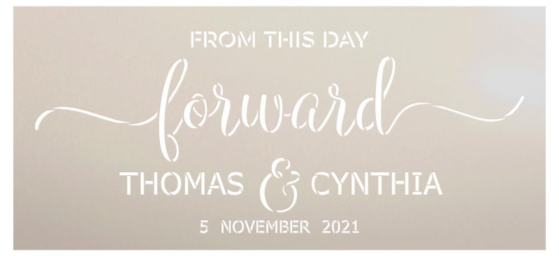 Personalized From This Day Forward Stencil by Studior12 - Etsy
