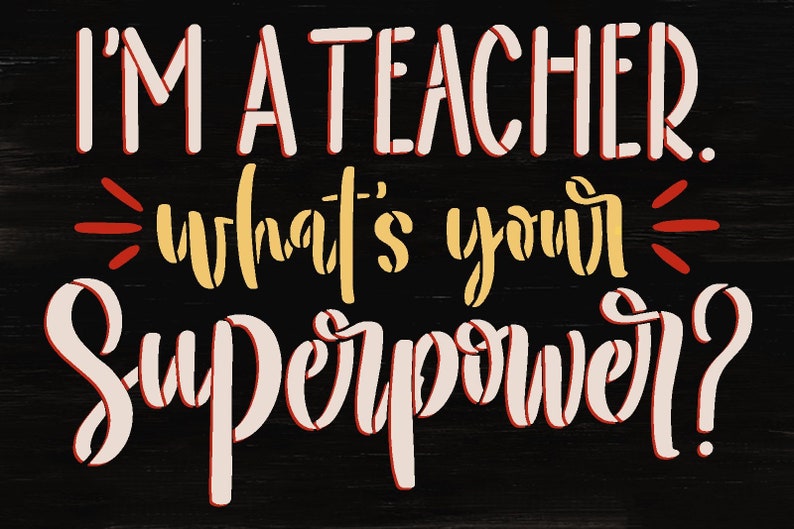 I'm A Teacher Stencil by Studior12 Craft DIY Classroom - Etsy