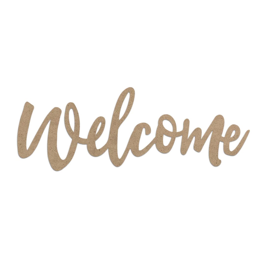 Welcome Wood Embellishment Farmhouse Script Word Cutout EMBL389 - Etsy