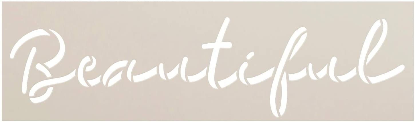 Beautiful Cursive Script Stencil by Studior12 DIY - Etsy