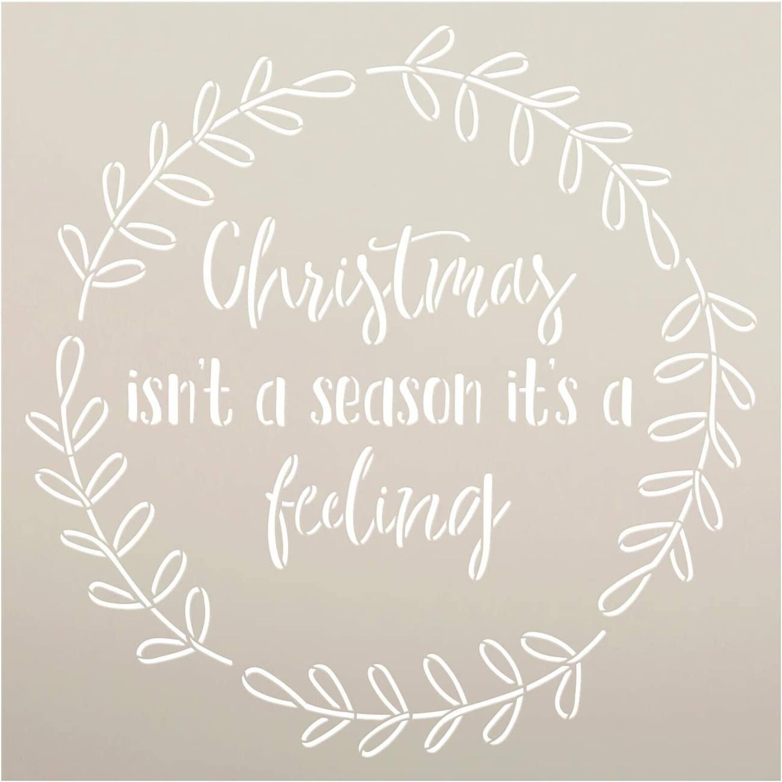 Christmas It's a Feeling Stencil by Studior12 DIY - Etsy