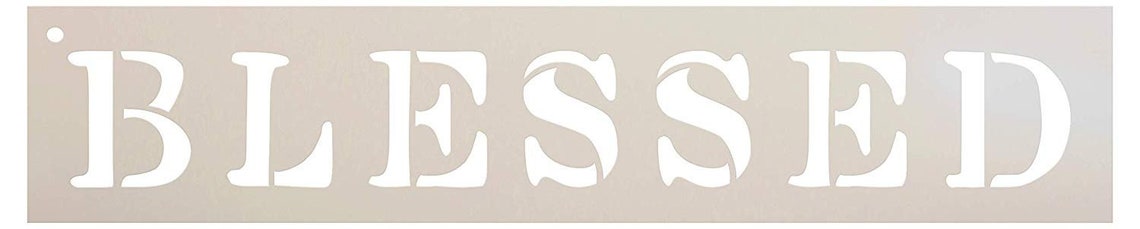 Blessed Stencil by Studior12 Reusable Mylar Template Use - Etsy