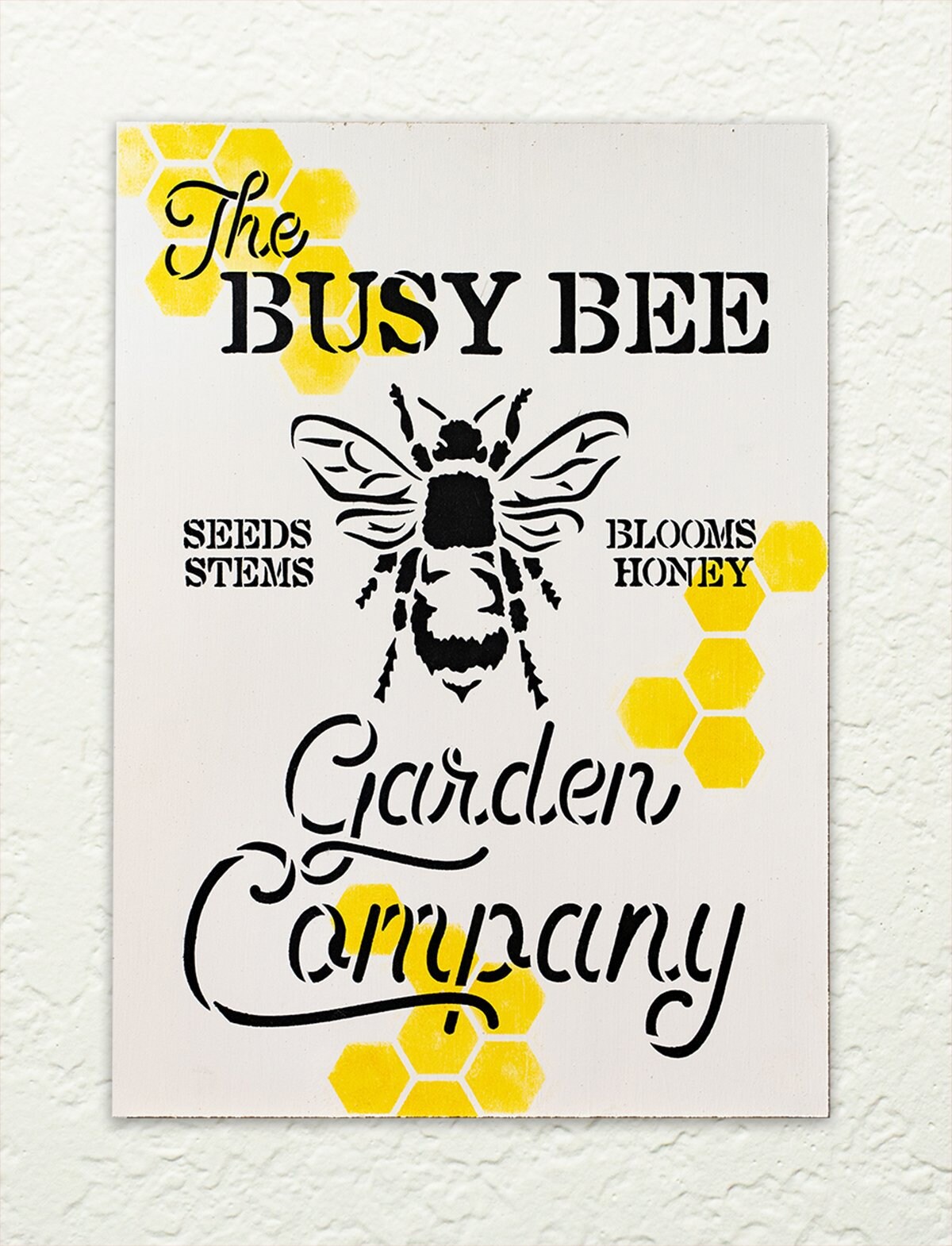 Busy Bee Garden Company Stencil by Studior12 DIY Spring - Etsy