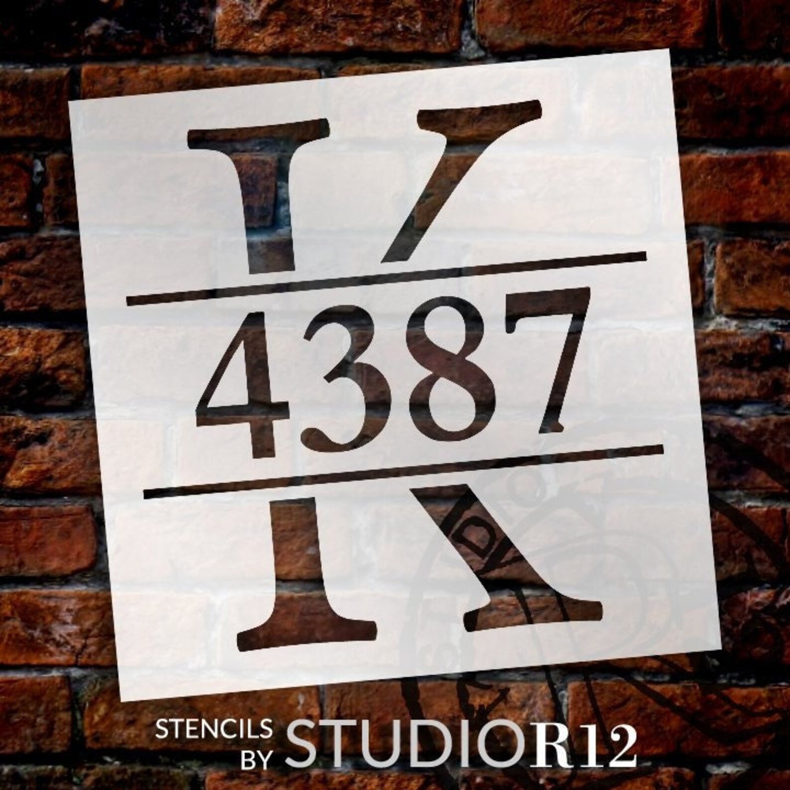 Personalized Monogram Address Stencil by Studior12 Paint - Etsy