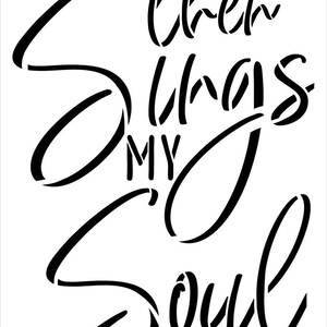 Then Sings My Soul Stencil by Studior12 Cursive - Etsy