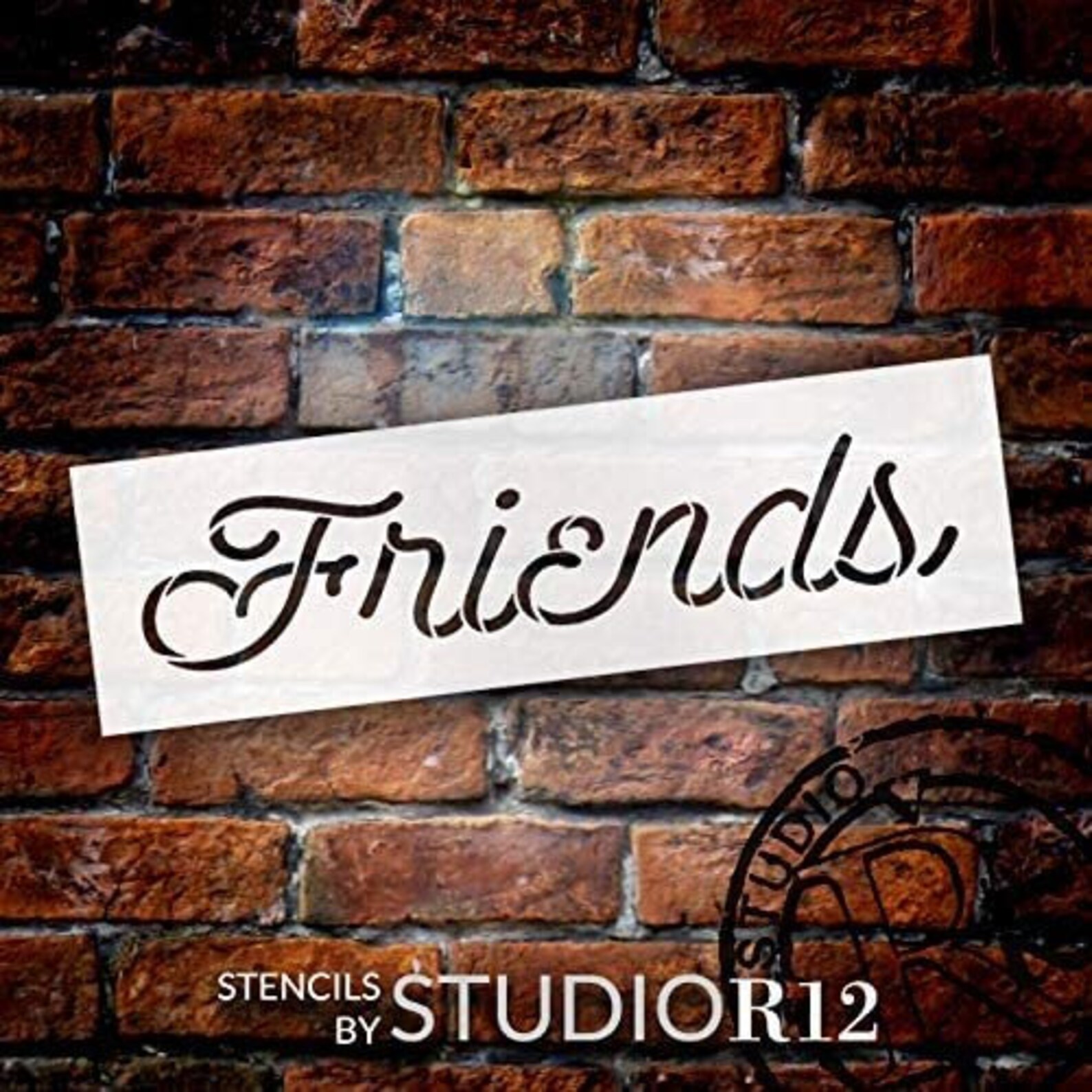 Friends Cursive Script Stencil by Studior12 DIY Dainty - Etsy