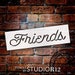Friends Cursive Script Stencil by Studior12 DIY Dainty Family Home ...