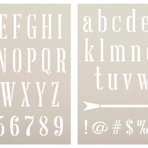 Tall Modern Lettering Stencils by Studior12 Full Alphabet Stencil for ...