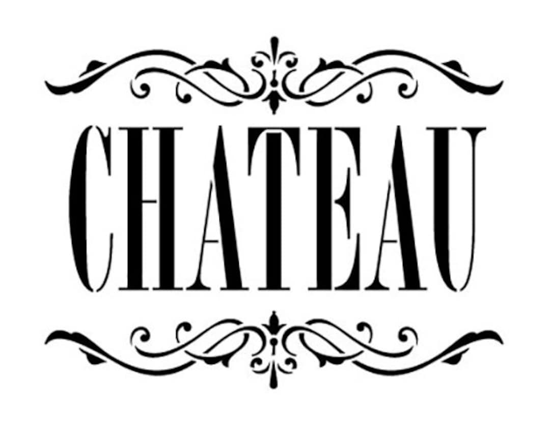 Chateau Word Art Stencil Skinny Classic Select Size - Etsy
