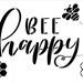 Bee Happy Script Stencil by Studior12 Craft DIY Spring Home Decor Paint ...