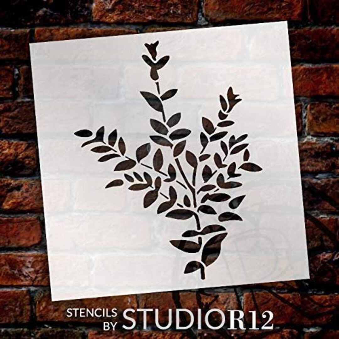 Tree Leaf Sprig Stencil by Studior12 Reusable Mylar Template - Etsy