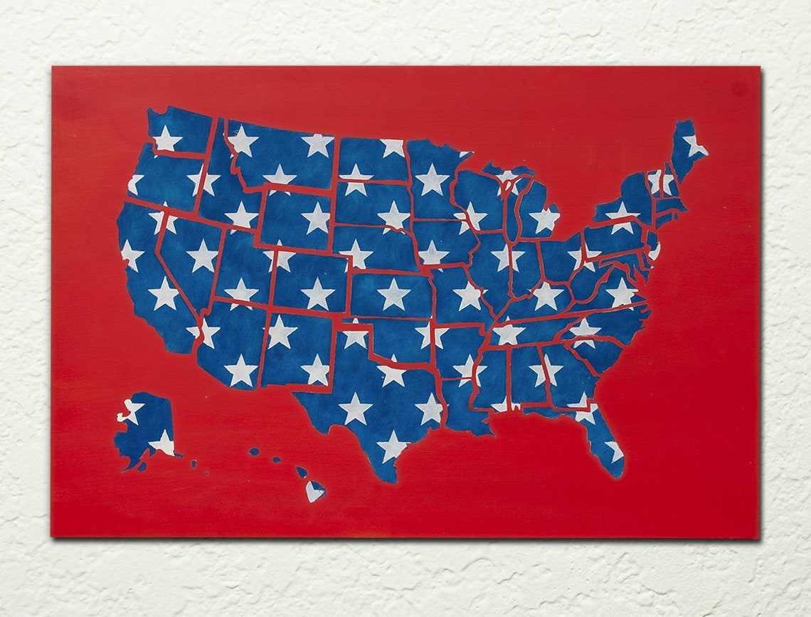 United States Map Stencil by Studior12 Craft DIY Home Decor - Etsy