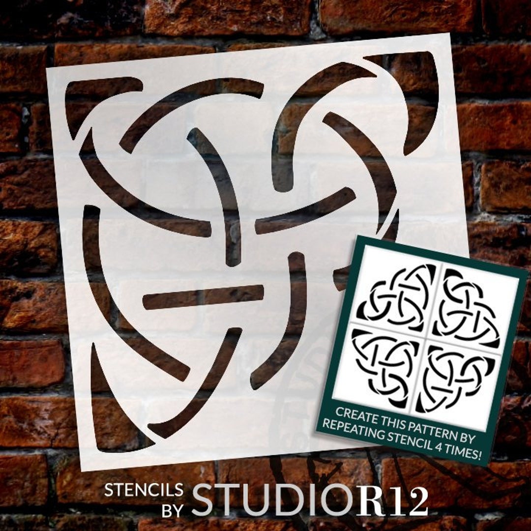 Chainmail Weave Tile Stencil by Studior12 Reusable Quarter Pattern for ...