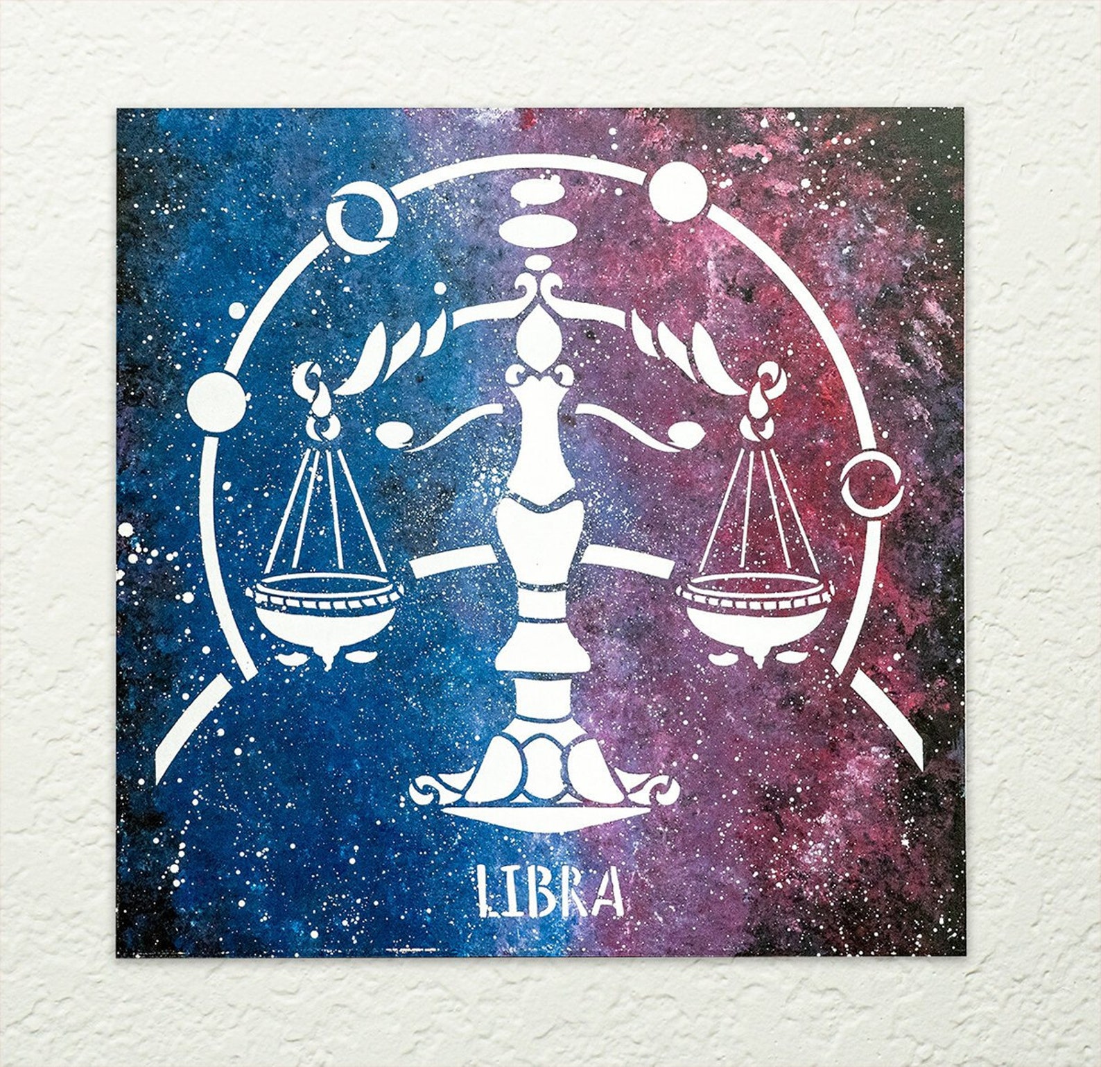 Libra Astrological Stencil by Studior12 DIY Star Sign Celestial Bedroom ...