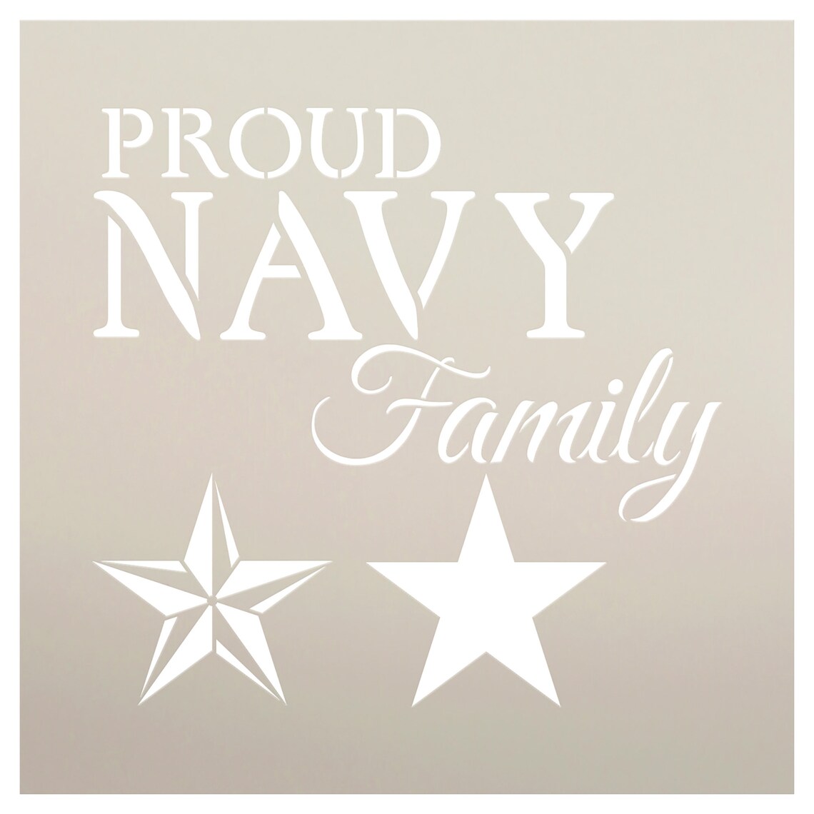 Proud Navy Family Word Art Stencil Select Size STCL1244 - Etsy