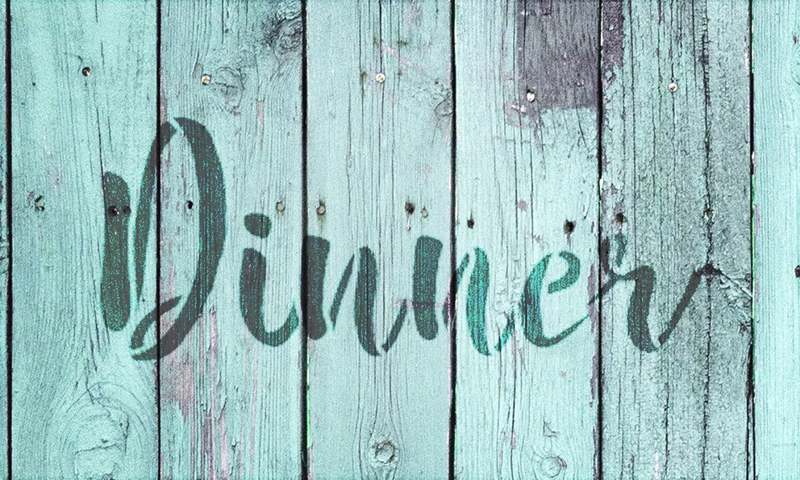 Wedding Sign Stencil Dinner Rustic Script Select Size - Etsy