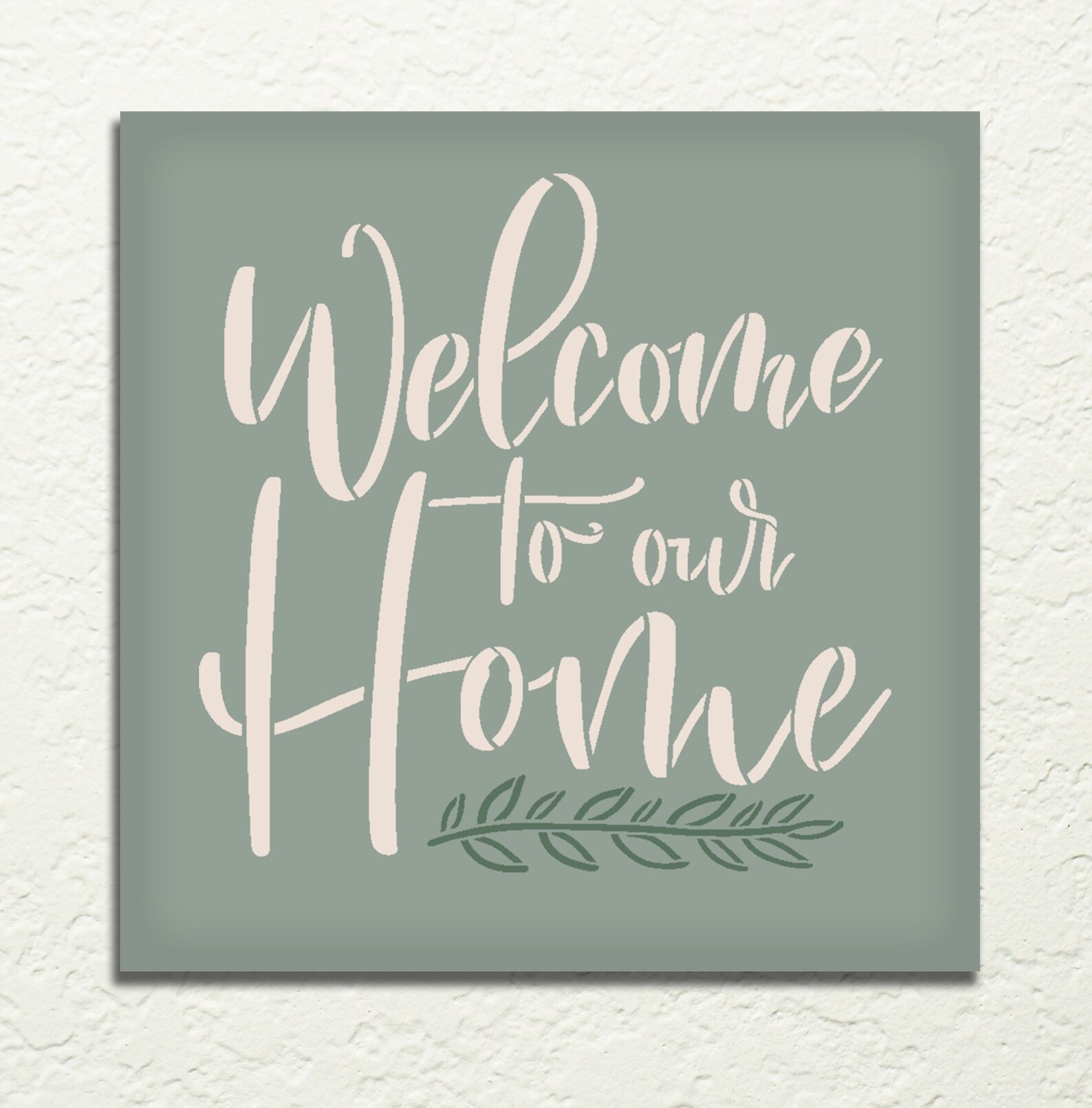 Welcome to Our Home Script Stencil by Studior12 Craft DIY Farmhouse ...