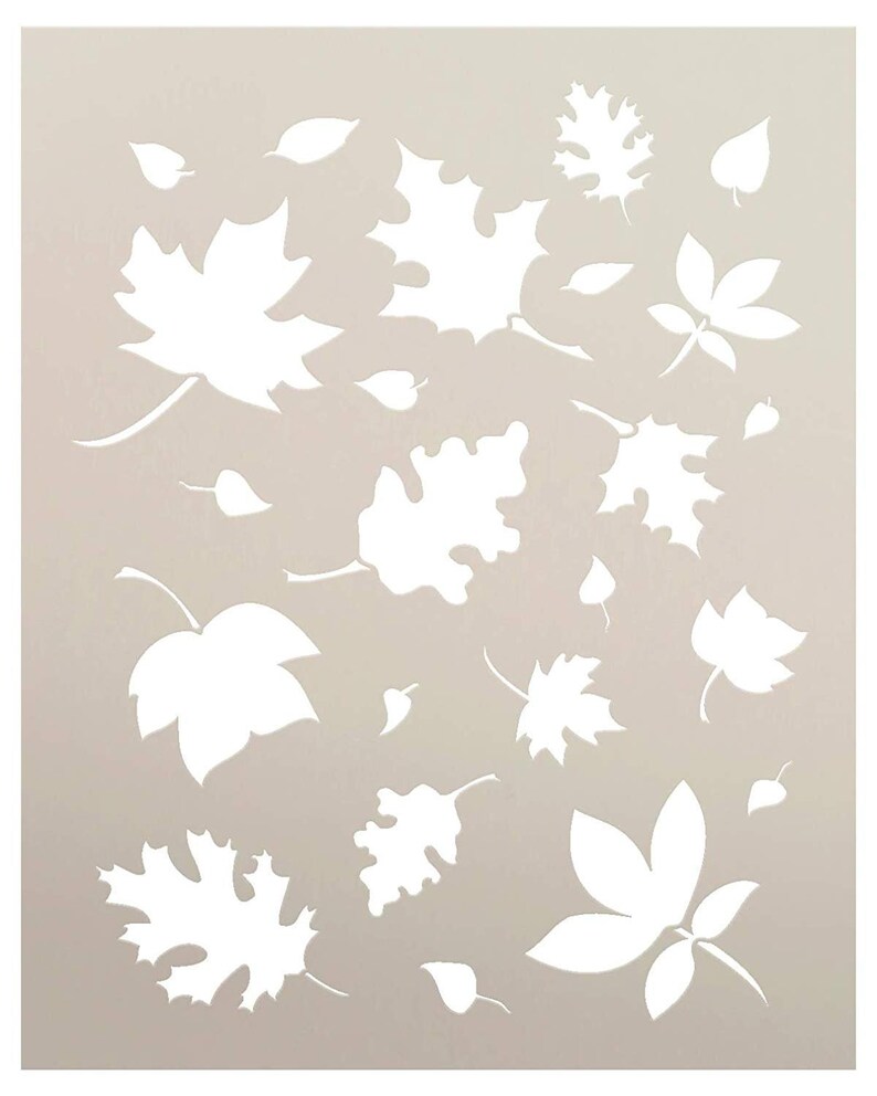 Harvest Stencil Fall Leaves Stencil Autumn Art Reusable - Etsy