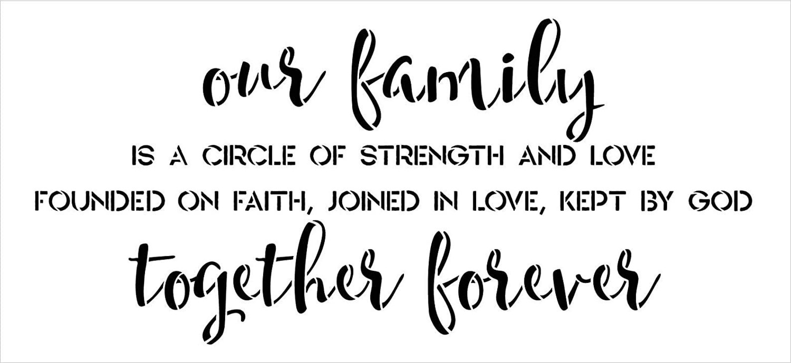 Our Family Together Forever Stencil by Studior12 DIY - Etsy