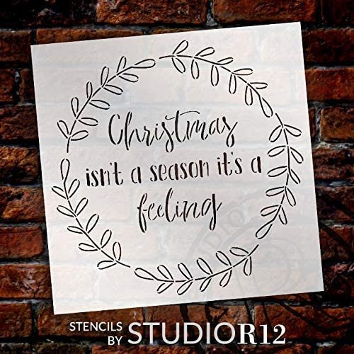 Christmas It's a Feeling Stencil by Studior12 DIY - Etsy