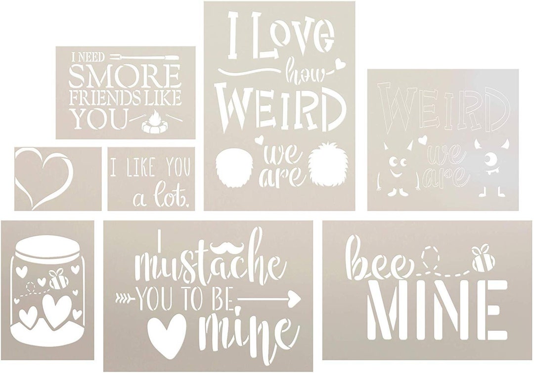 Valentine's Day Stencil Set by Studior12 DIY Fun Heart & Love Simple ...