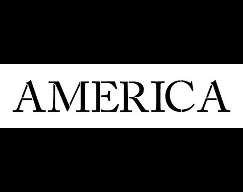 America Word Stencil Select Size STCL1245 by StudioR12 | Etsy