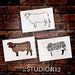 Cuts of Beef Stencil 3 Part by Studior12 Reusable Mylar - Etsy