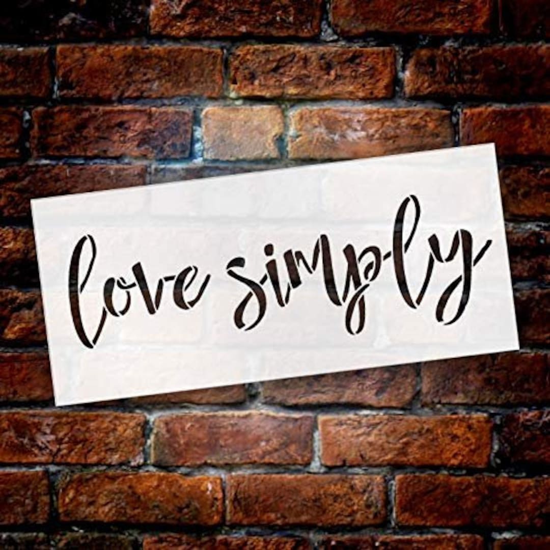 Love Simply Stencil by Studior12 Wood Signs Rm Word Art Reusable Mylar ...