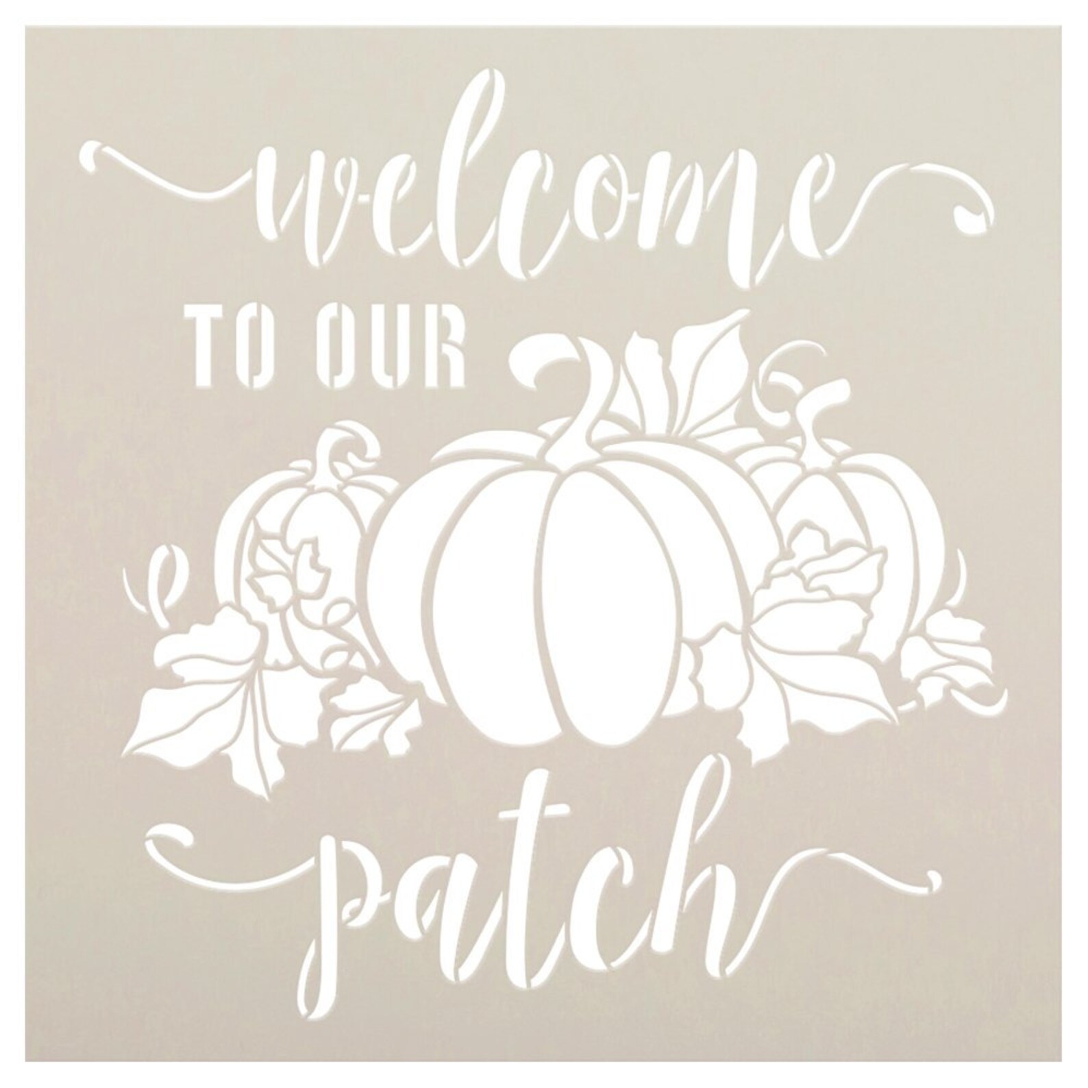 Welcome to Our Patch Stencil by Studior12 DIY Fall Pumpkin - Etsy