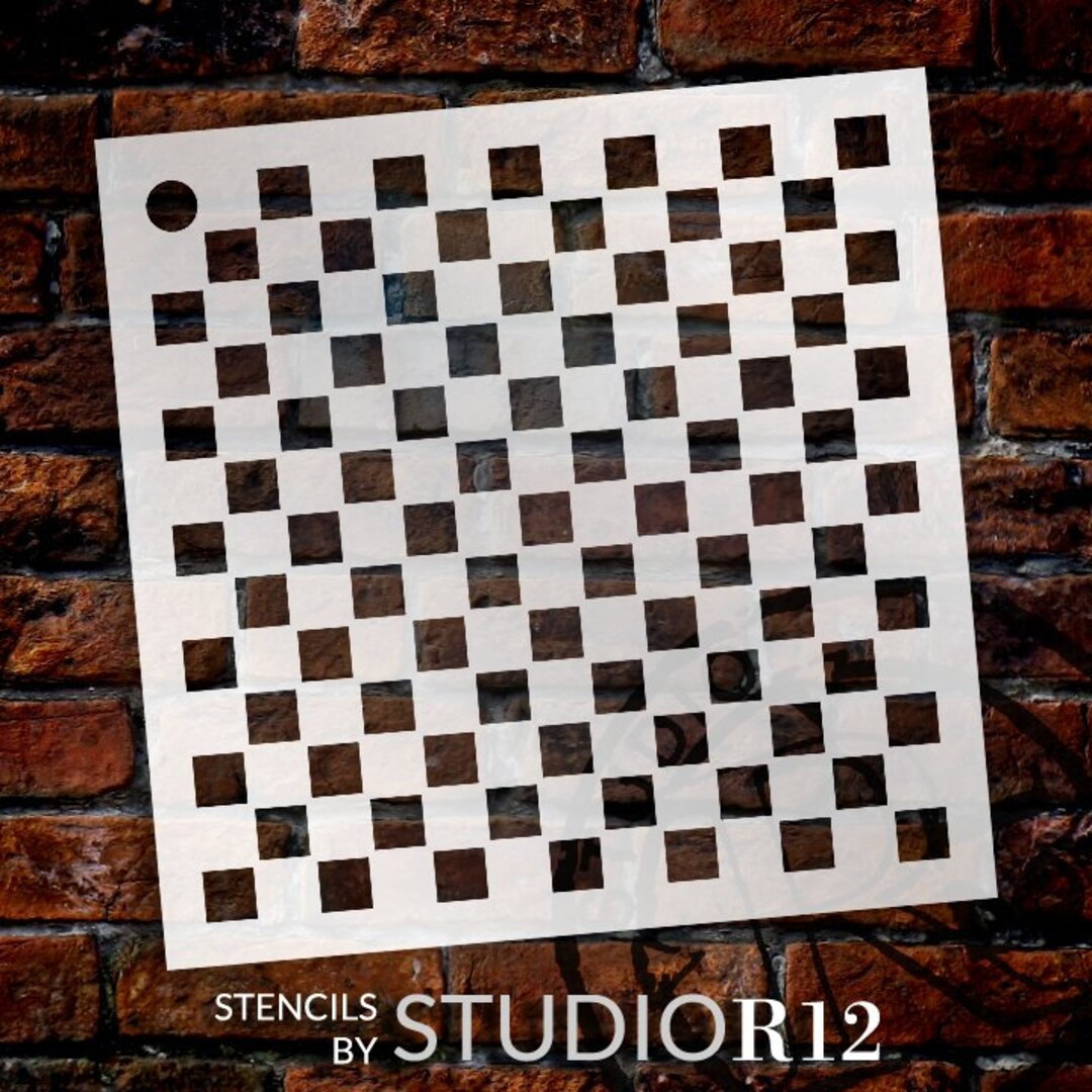 1/4 Checks Mini Pattern Stencil by Studior12 Paint Perfect Checks ...