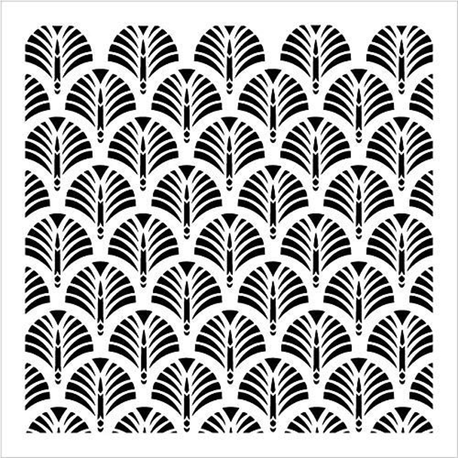 Studior12 Mixed Media Stencil Egyptian Leaf Pattern DIY | Etsy