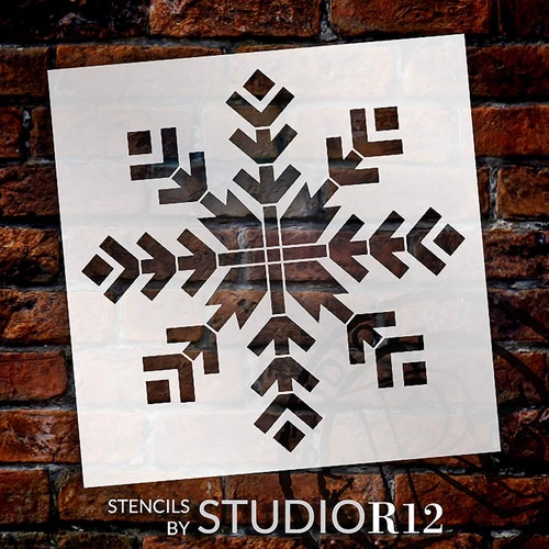 8 Point Arrow Snowflake Stencil by Studior12 DIY Vintage - Etsy