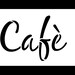 Cafe Word Art Stencil Casual Script Select Size STCL820 - Etsy