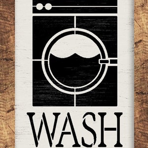 Wash Laundry Room Stencil by Studior12 DIY Cleaning Chore Home Decor ...