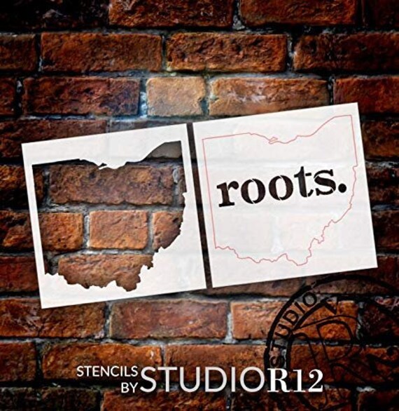 Ohio Roots Stencil 2 Part by Studior12 Reusable Mylar | Etsy