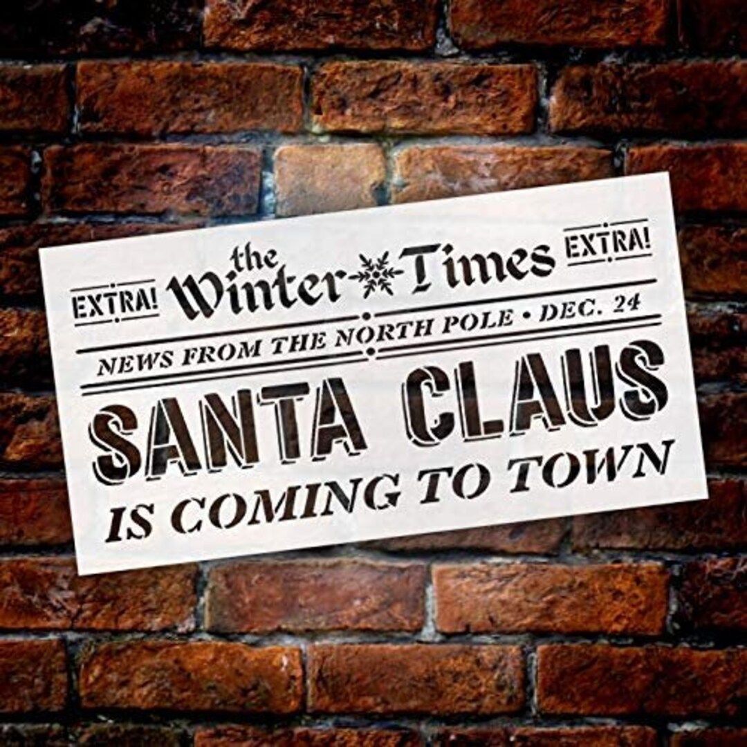 Santa Claus is Coming to Town Stencil by Studior12 Christmas & Holiday ...