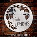 Fresh Lemons Stencil by Studior12 Farmhouse Lemon Tree Branch DIY ...